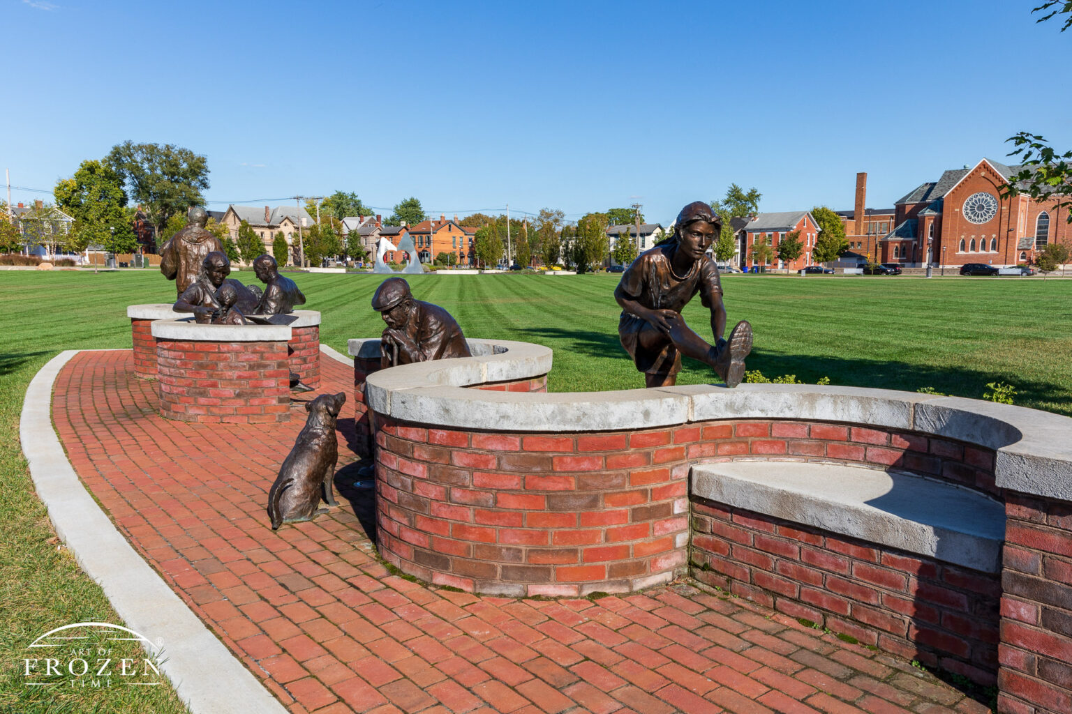 Park Place, Sculptures, Marcum Park, Hamilton Ohio | Art of Frozen Time
