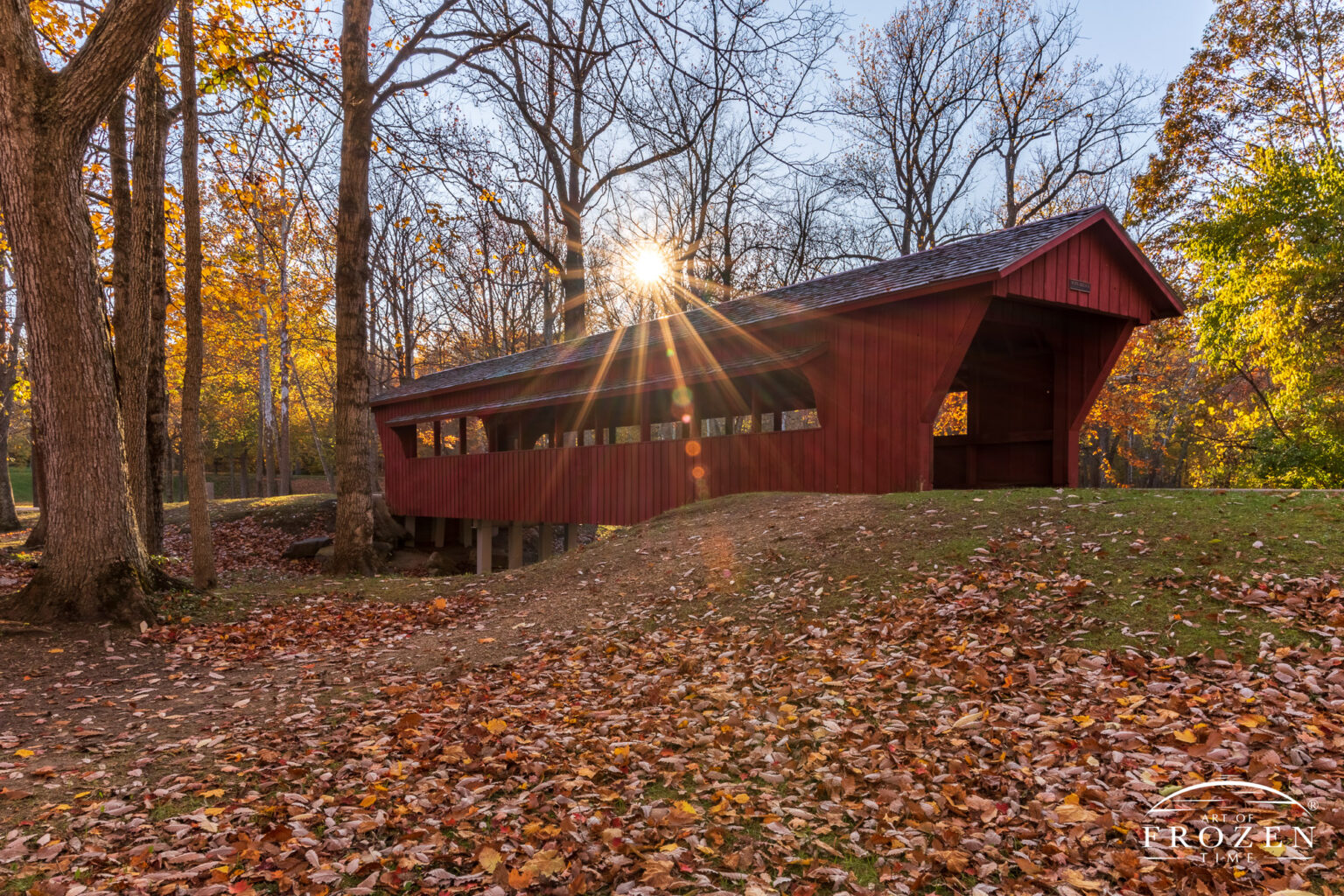 Ross Covered Bridge, Tawawa Park, Sidney Ohio No. 4 | Art of Frozen Time